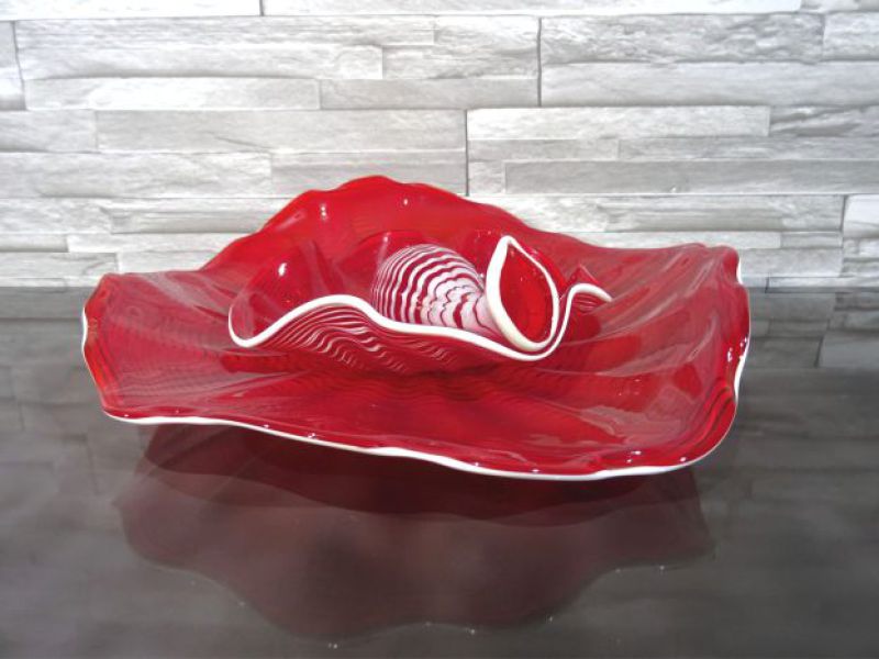 Glaskunst in rot/ LASTRA in Vetro - cultcontor24.de